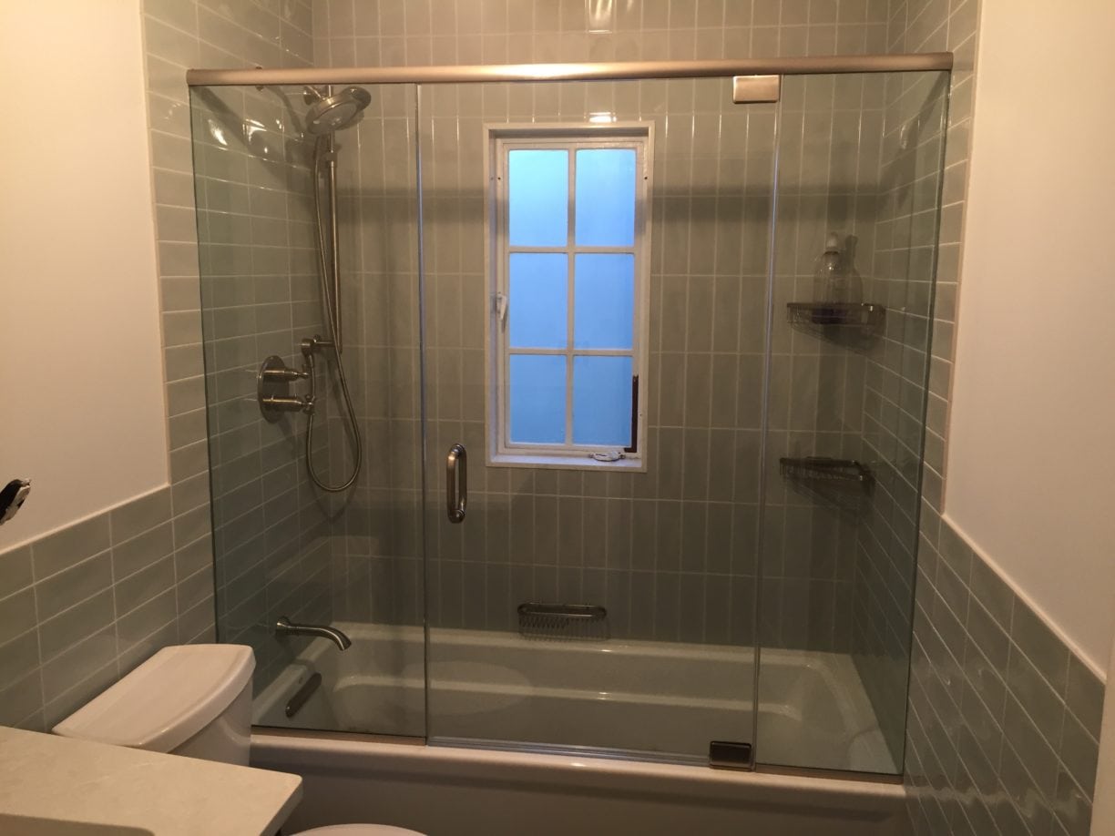 Tub Enclosure with Header - Absolute Shower Doors