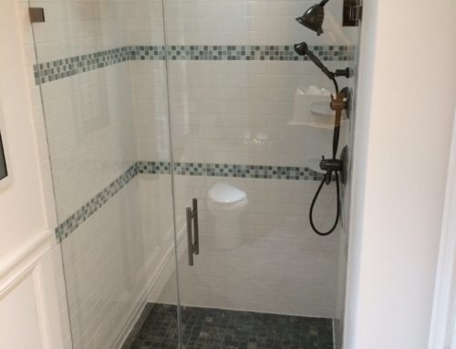 Frameless Shower Door with Operable Transom - Absolute Shower Doors