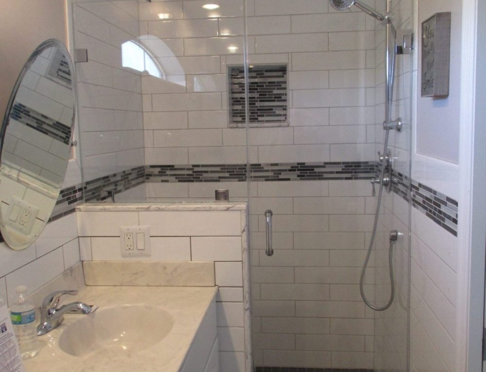 Frameless Shower Door with Operable Transom – Absolute Shower Doors
